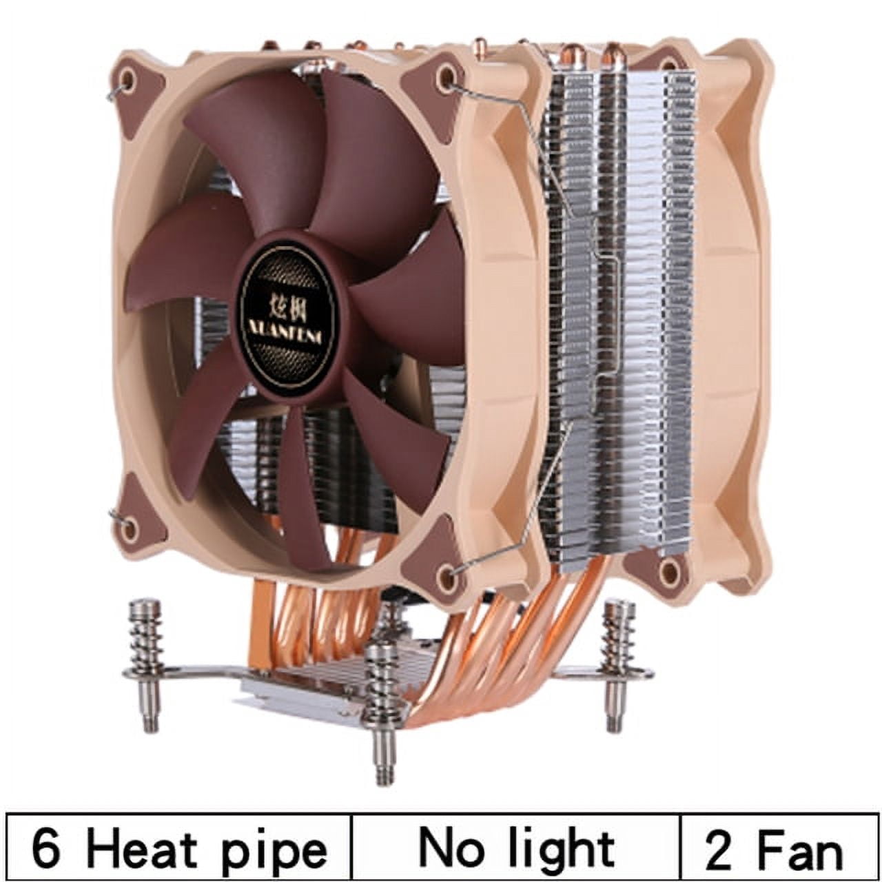 6 Heat Pipe Processor Efficient Cooling Fan Cpu Cooler 120mm 3Pin/4Pin ...