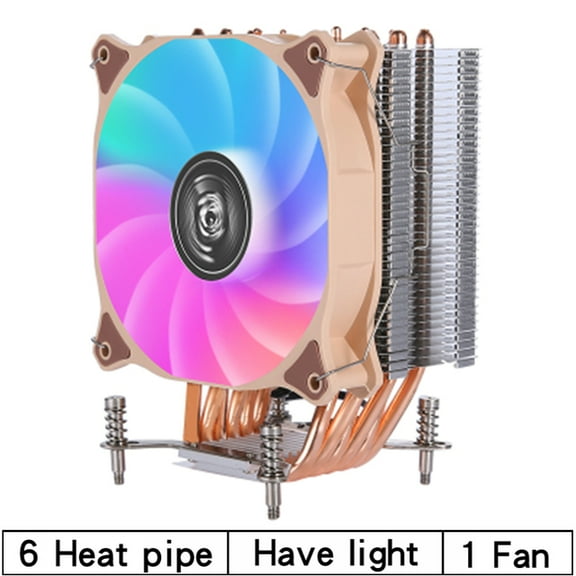 PC Air-Cooled Radiator CPU Cooling Fan 2/4/6 Heat Pipe Cooler ...
