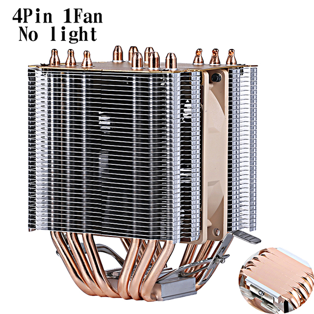 6 Heat Pipe Twin Towers Air-cooled Computer Cooler CPU Cooling Fan ...