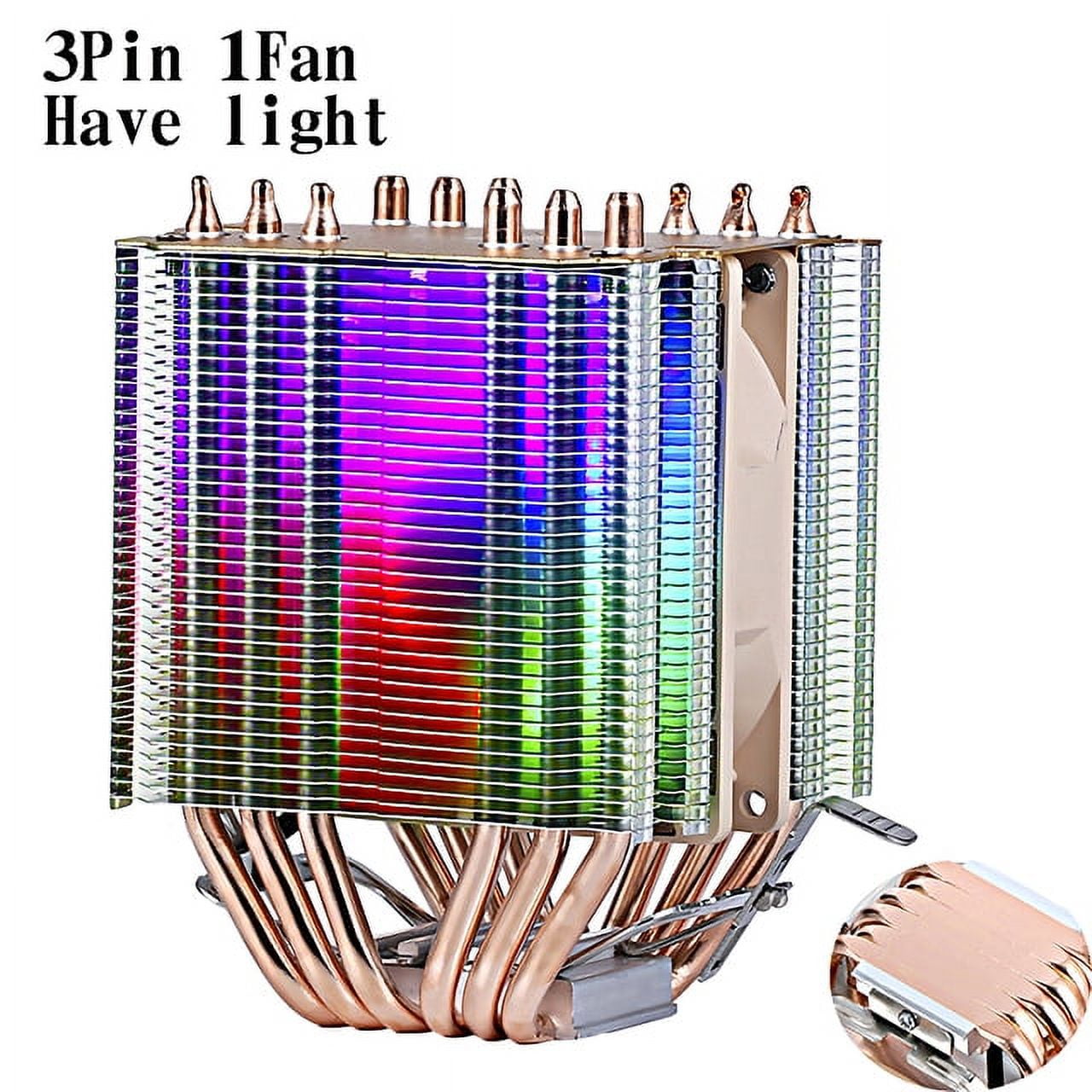 6 Heat Pipe Twin Towers Air-cooled Computer Cooler CPU Cooling Fan ...