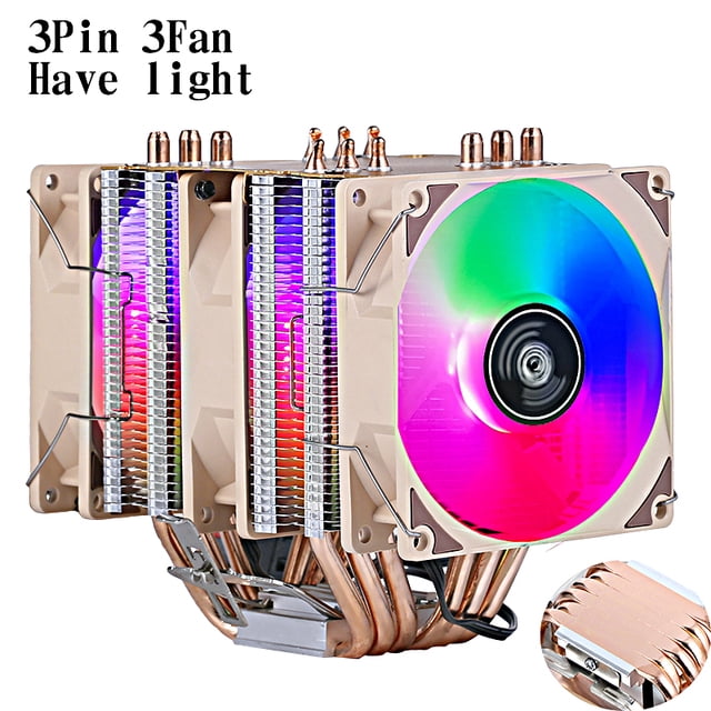 6 Heat Pipe Twin Towers CPU Processor Cooling PWM Fan Installing ...
