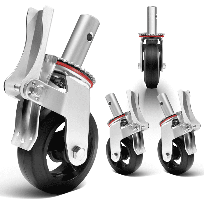6" Heavy Duty Scaffold Casters, 4400LBS Capacity 4 Pack, Swivel Casters ...