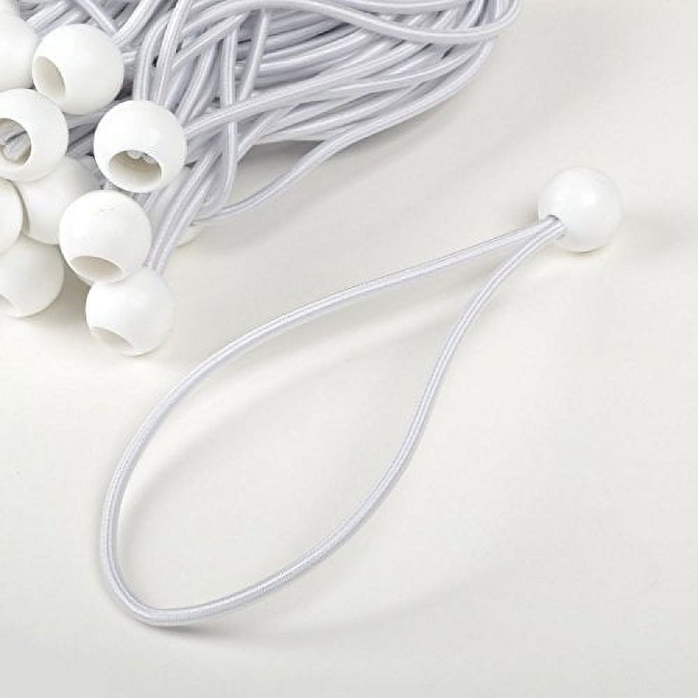 6" Heavy Duty Tie Downs White Ball Bungee Cords 100 Piece Set - Walmart.com