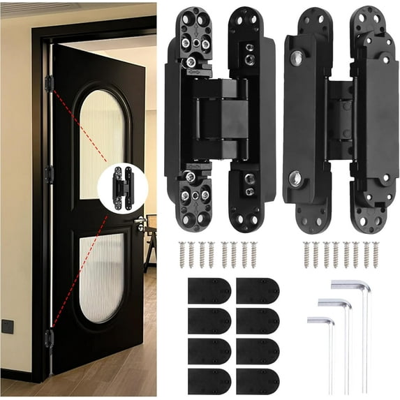 6" Hidden Hinges for Doors Invisible Hinge Concealed Hinges Zinc Alloy ...