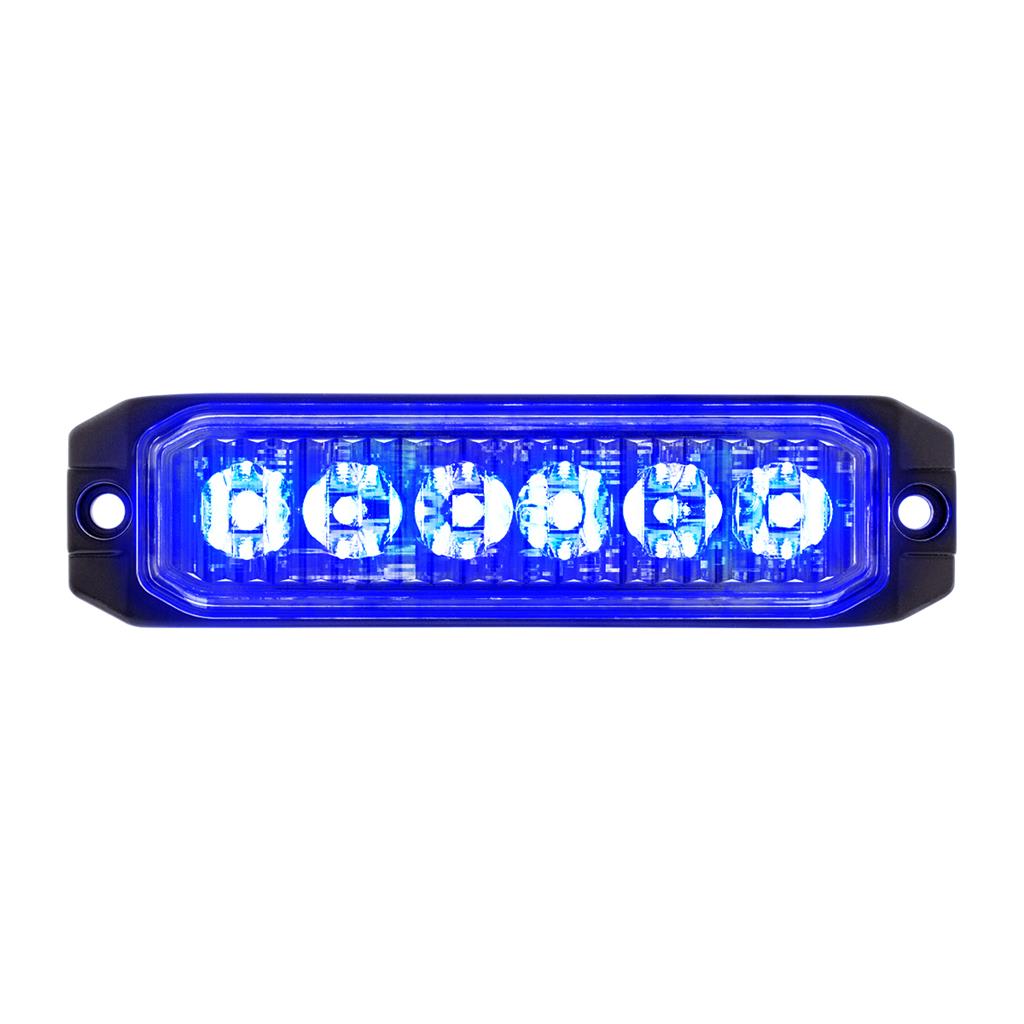 6 High Power LED "Competition Series" Slim Strobe Light - Blue ...