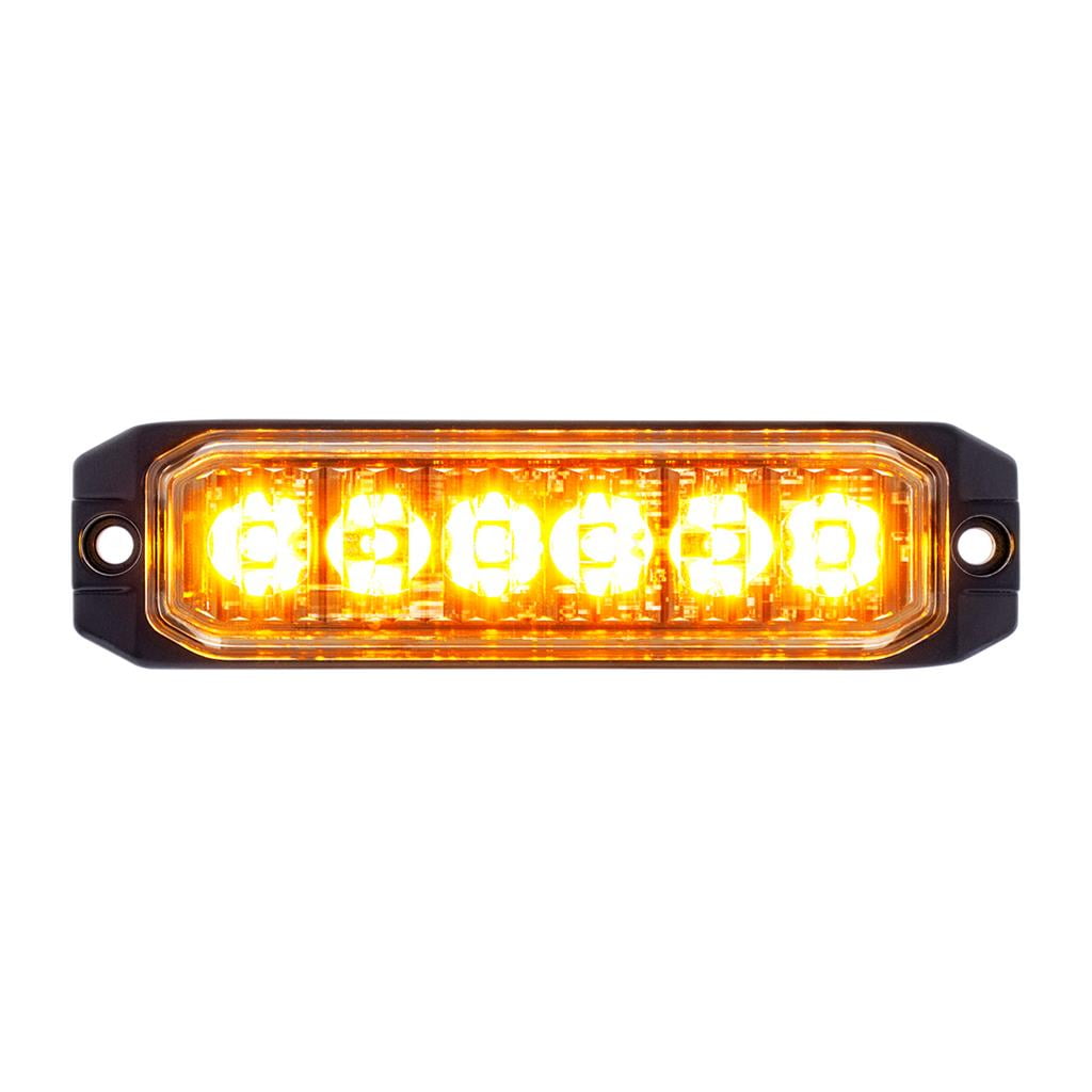 6 High Power LED "Competition Series" Slim Warning Light - Amber ...