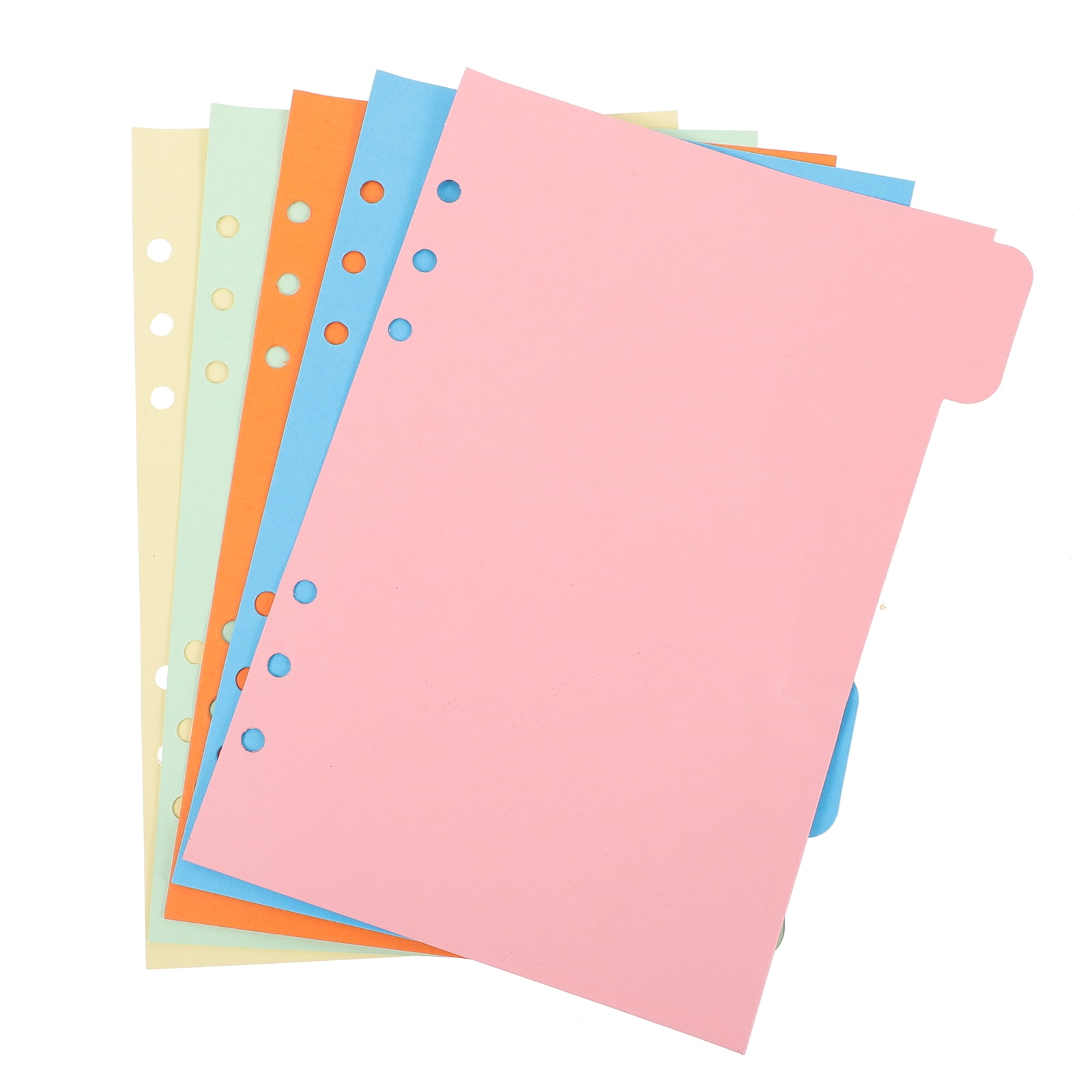 6-Hole A5 Paper Dividers for Binder/Card/Journal. - Walmart.com