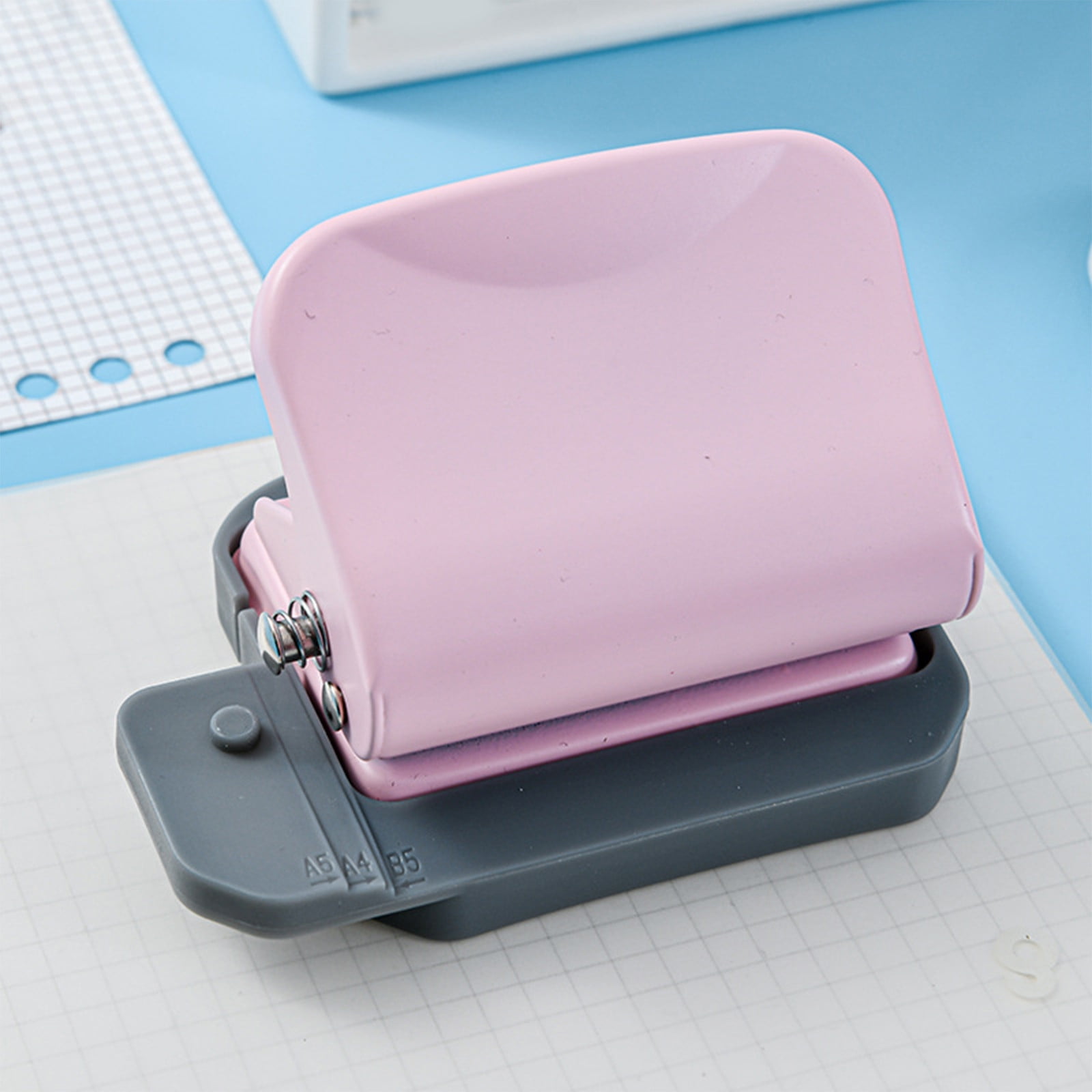 6-Hole Adjustable Paper Punch | Manual Loose-Leaf Binder Punch | Multi ...