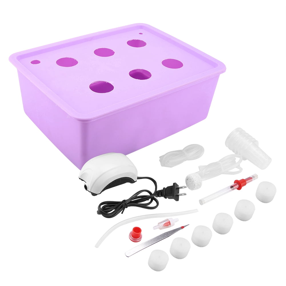 6-Hole Hydroponic Plant Growing System for Flowers, Soilless Culture ...