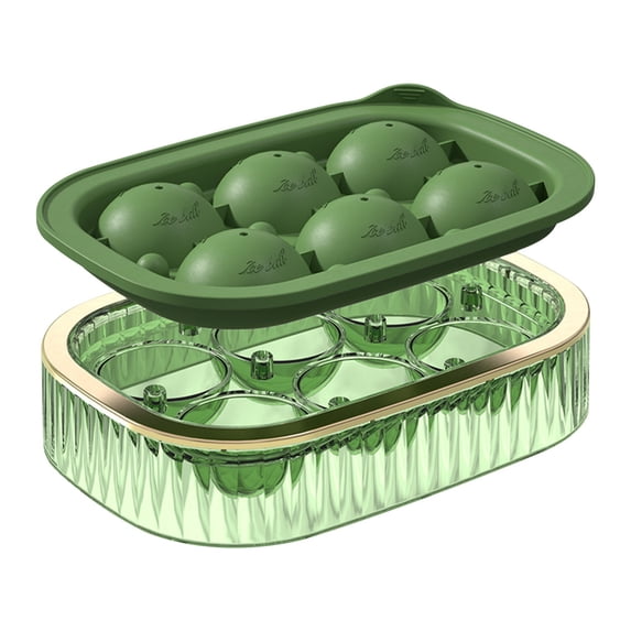 6-Hole Ice Cube Maker with Lid | Easy-Release Ice Molds for Small ...
