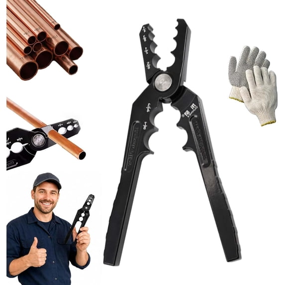 6-Hole Multi-Size Copper Pipe Repair & Rounding Tool, Manual Copper ...