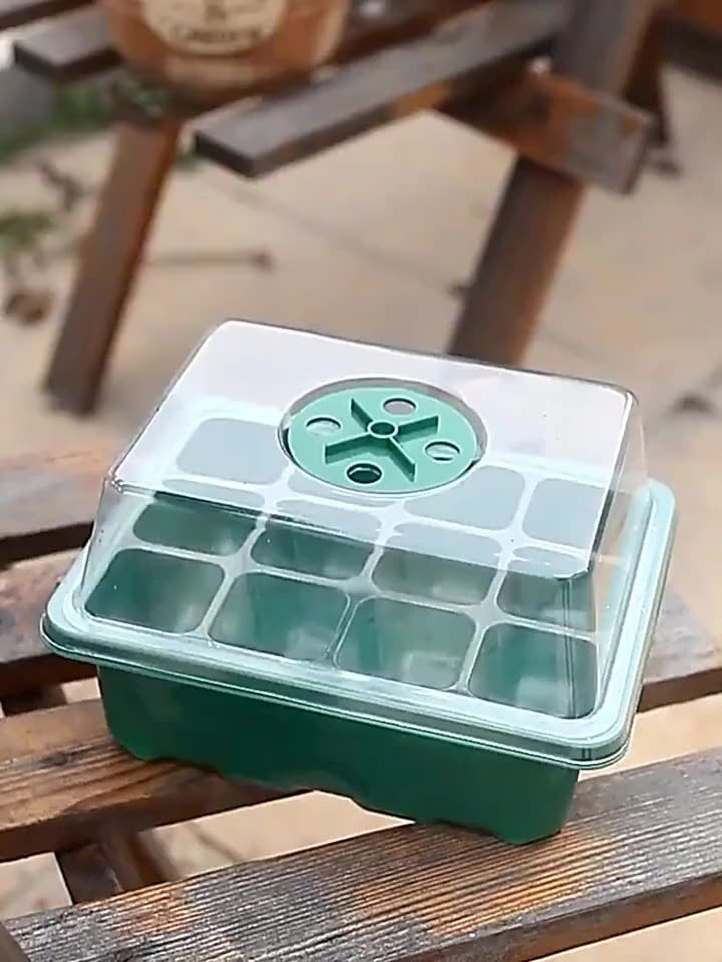 6-Hole Plastic Seedling Tray Set | Includes Detachable Base, Tall ...