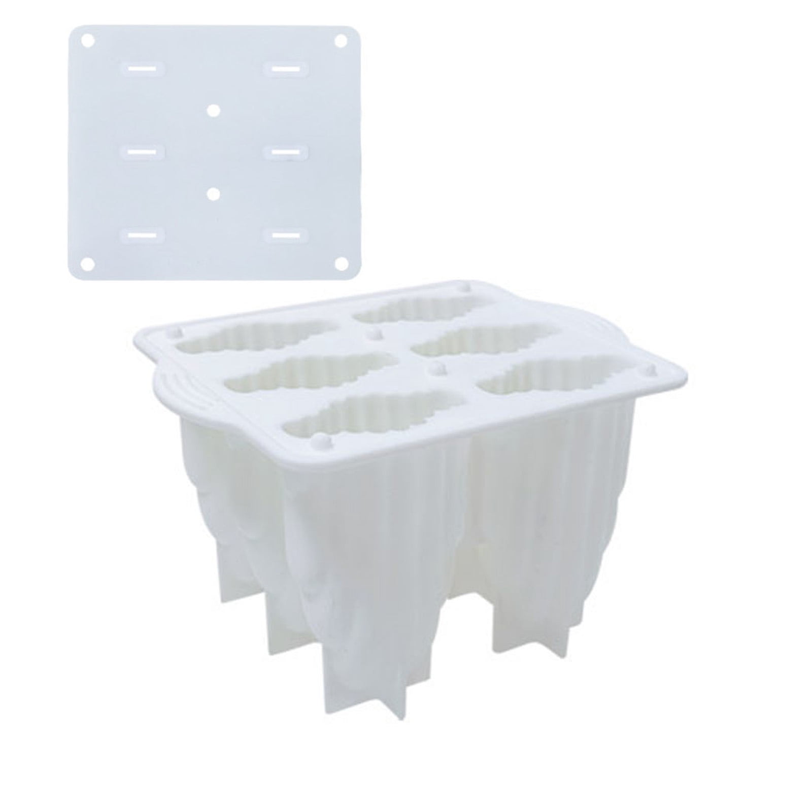 6 Holes Ice for Pop Mould Silicone Popsicles Moulds Ice Cream Molds ...