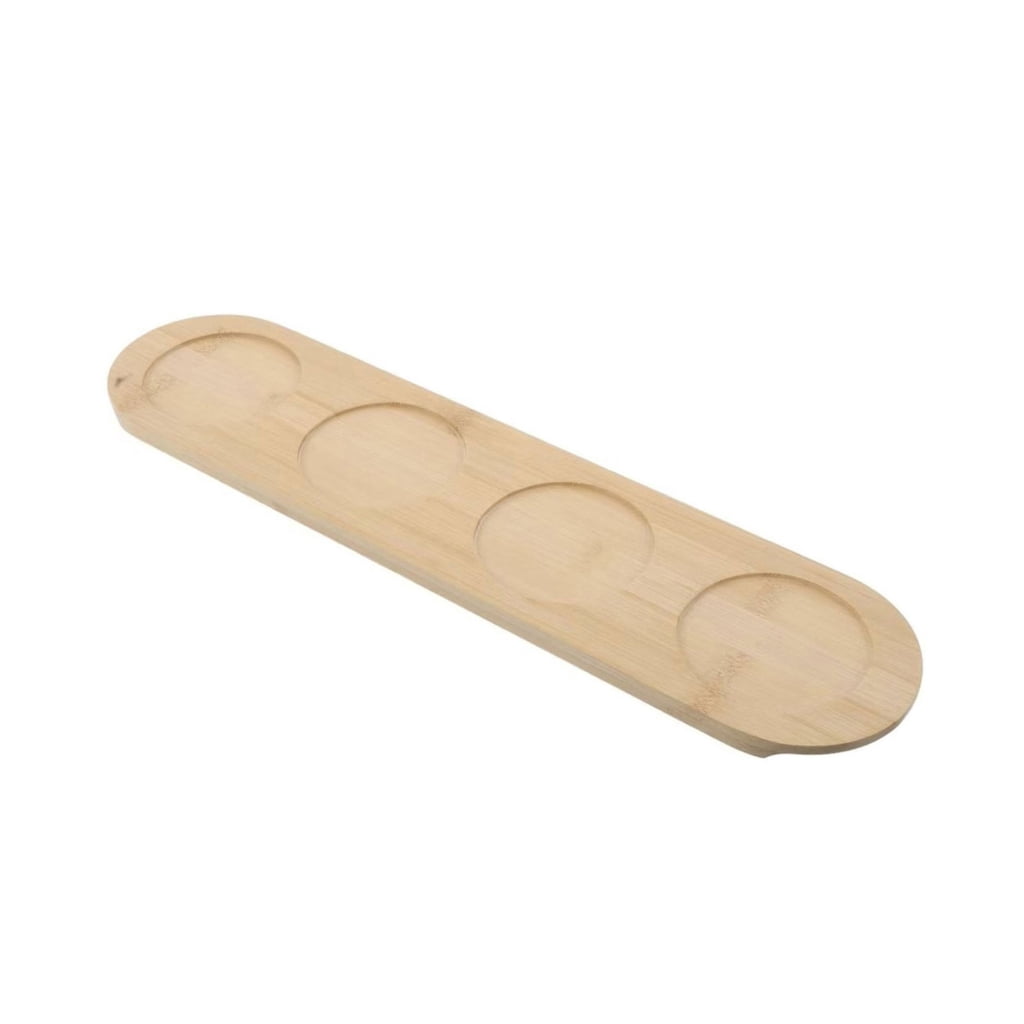 AOOOWER Elegant Tequila Presentation Tray Wooden 6 Holes Shot Glasses ...