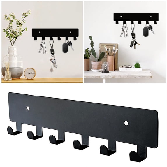 6-Hook Alloy Wall Mounted Hook Rack Versatile Wall Organizer For ...