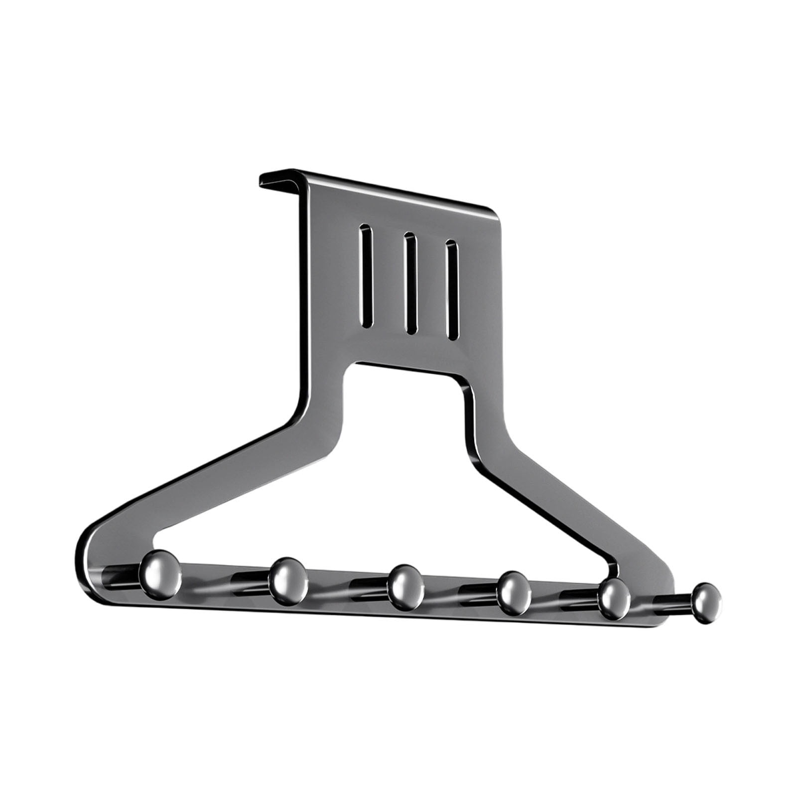 6 Hooks Over Door Hooks 16.14 x 8.27 Inch No Drill Silent Use, Carbon ...