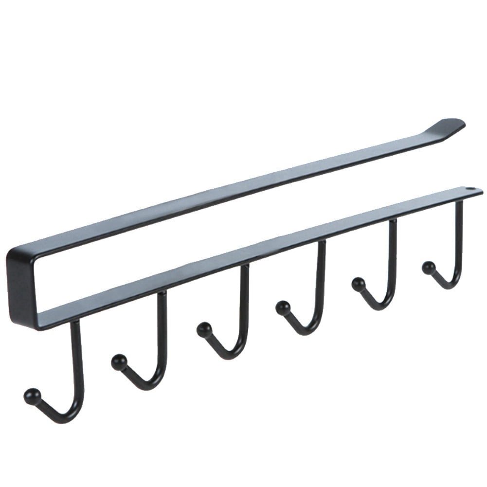 6 Hooks Seamless Under Cabinet Hanger Rack Kitchen Cupboard Hanging ...