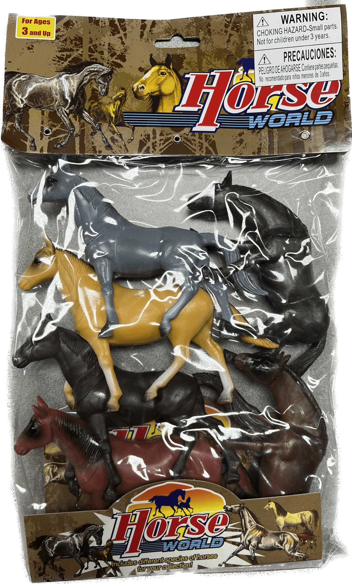 6" Horse World Set of 6 Horses Model Toy Hobby Figurine Factory Sealed ...