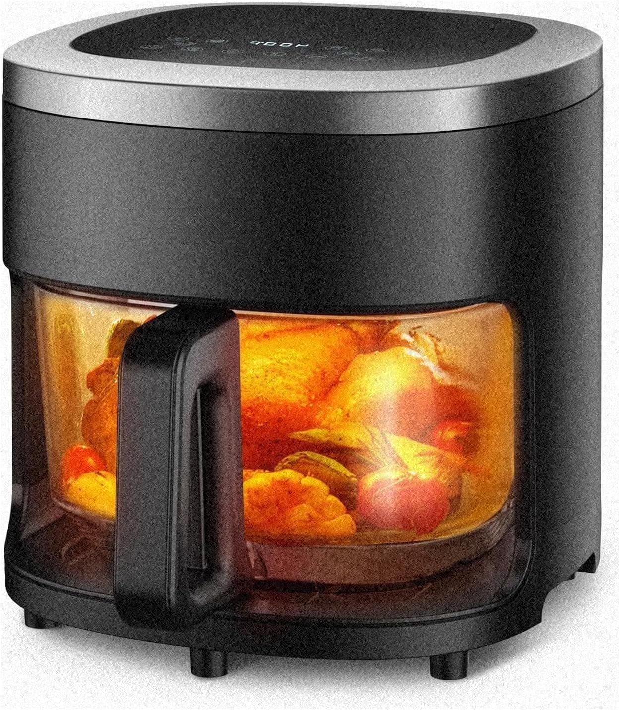 6-IN-1 Glass Air Fryer with 4.5 QT Capacity,Air Fry, Roast, Reheat ...