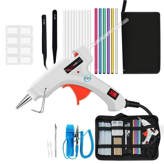 6 IN 1 Glue Gun Set Electric Heat Hot Melt Crafts Repair Tool ...