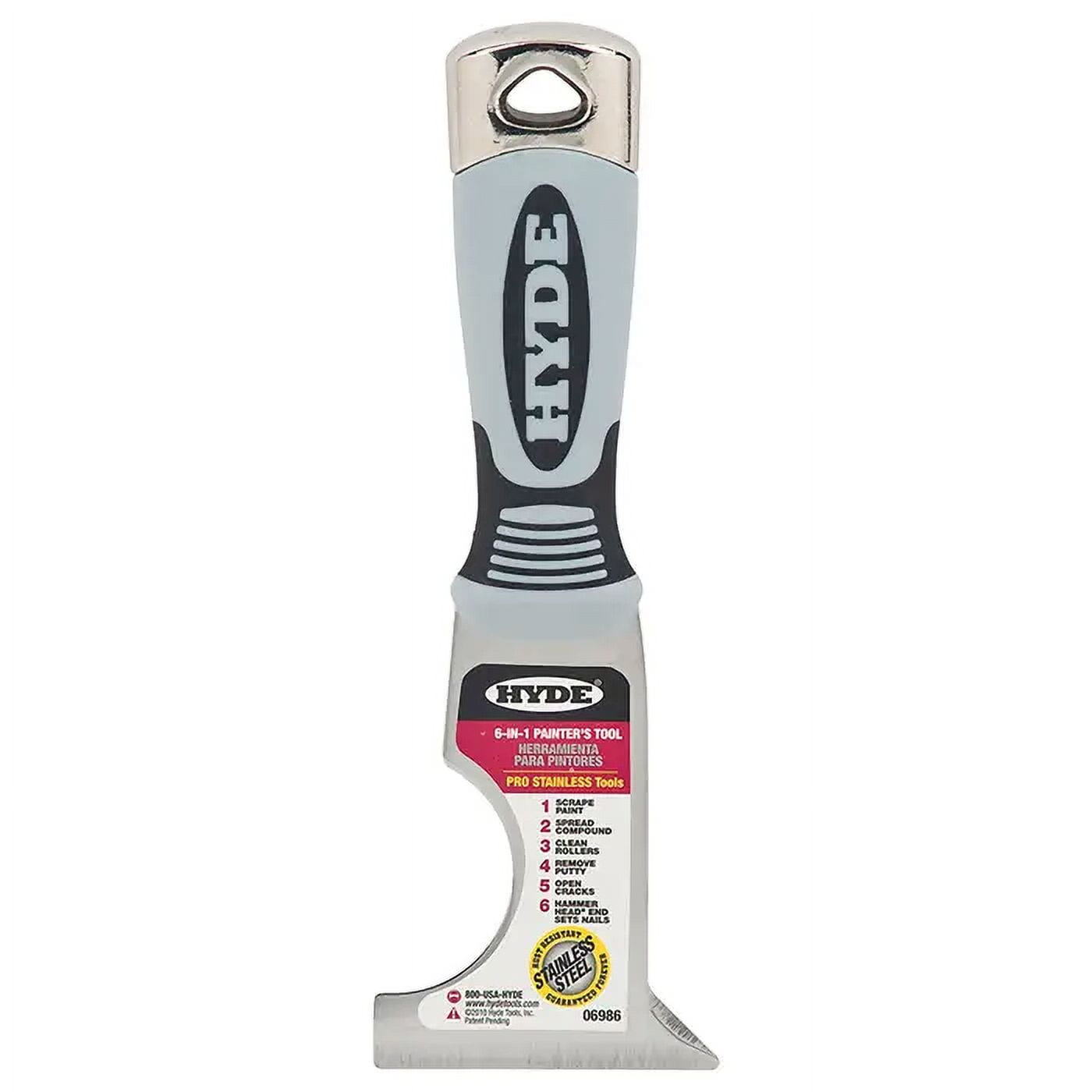 6-IN-1 Hyde Tools 06986 Pro-Stainless Stainless Steel Multi-Tool w/ Hammer Head End - Walmart.com