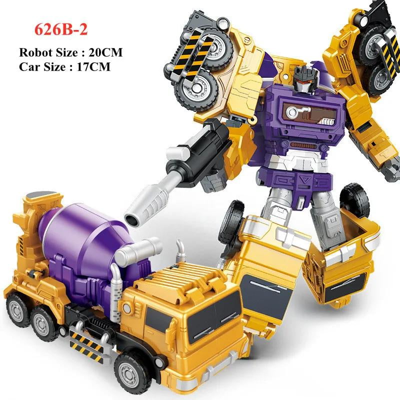 6 IN 1 Transformation Kid Toys Cool Devastator Excavator KO GT Action ...