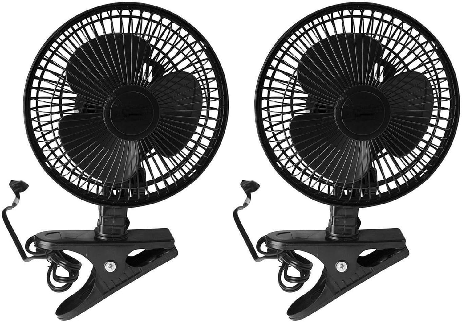 6 INCH - 2 Speed - Adjustable Tilt, Whisper Quiet Operation Clip-On-Fan ...