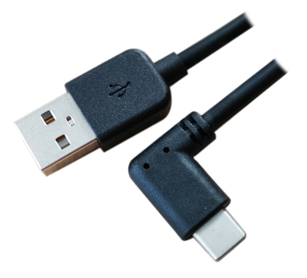 6 INCH USB Type-C 90 Degree Male to Type-A Male Cables, 480Mbps, Black ...