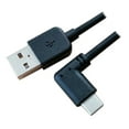 6 INCH USB Type-C 90 Degree Male to Type-A Male Cables, 480Mbps, Black ...