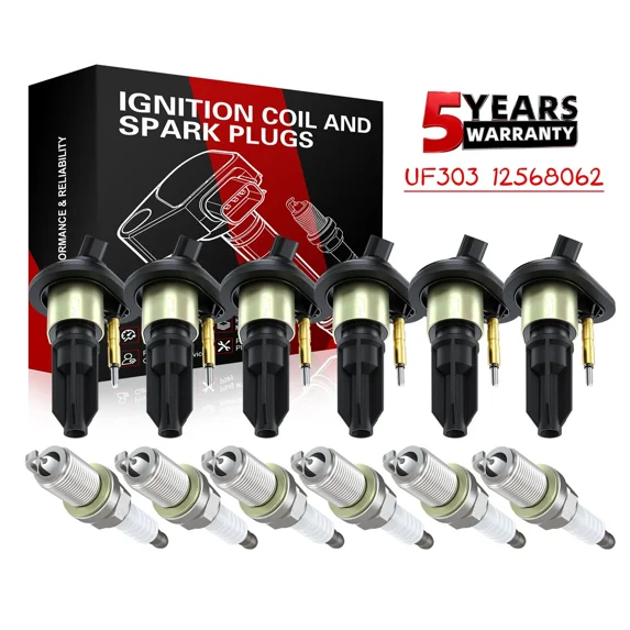 6 Ignition Coils + 6 Iridium Spark Plugs Set for 2002-2005 GMC Envoy XL ...