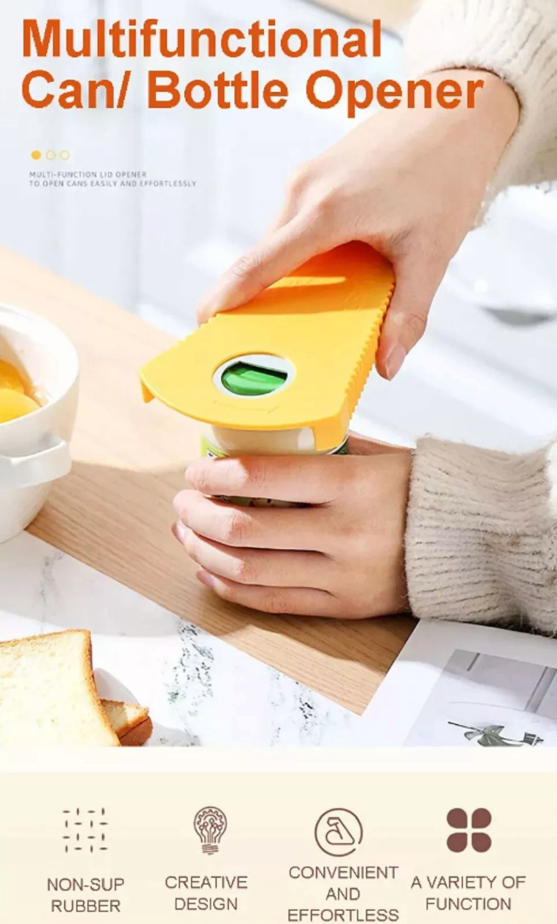 6-In-1 Jar Opener–Lid Remover Tool For Seniors, Arthritis, Weak Hands ...