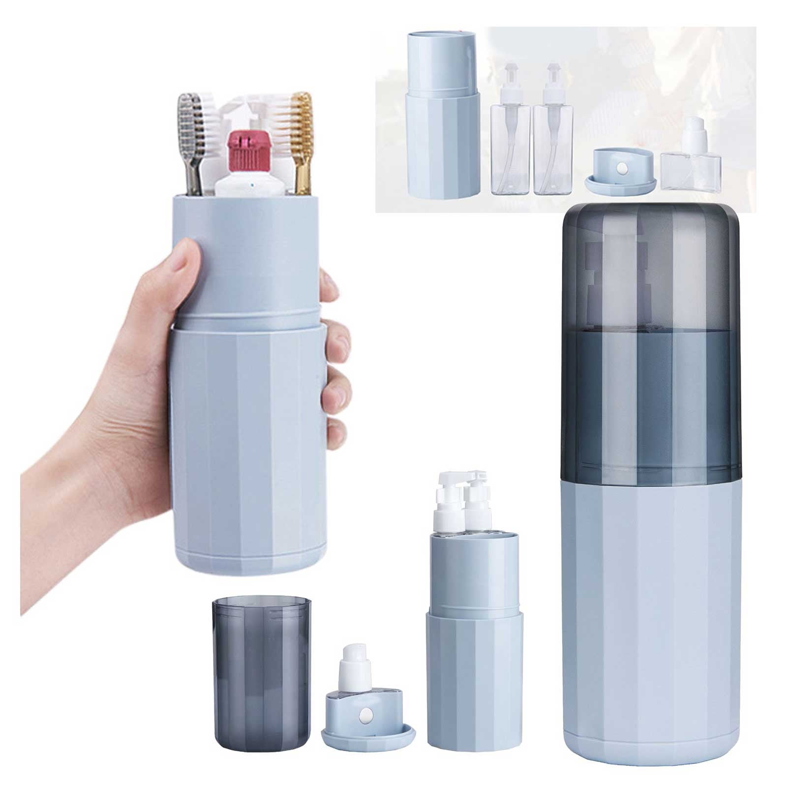 6 In 1 Portable Travel Bottled Creative Hold Mugs Set Mugs Wash Brush ...