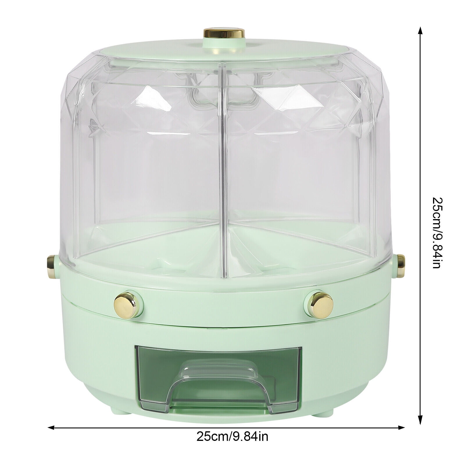 6-In-1 Round Grain Dispenser Cereal Dispenser Rotating Grain Container ...