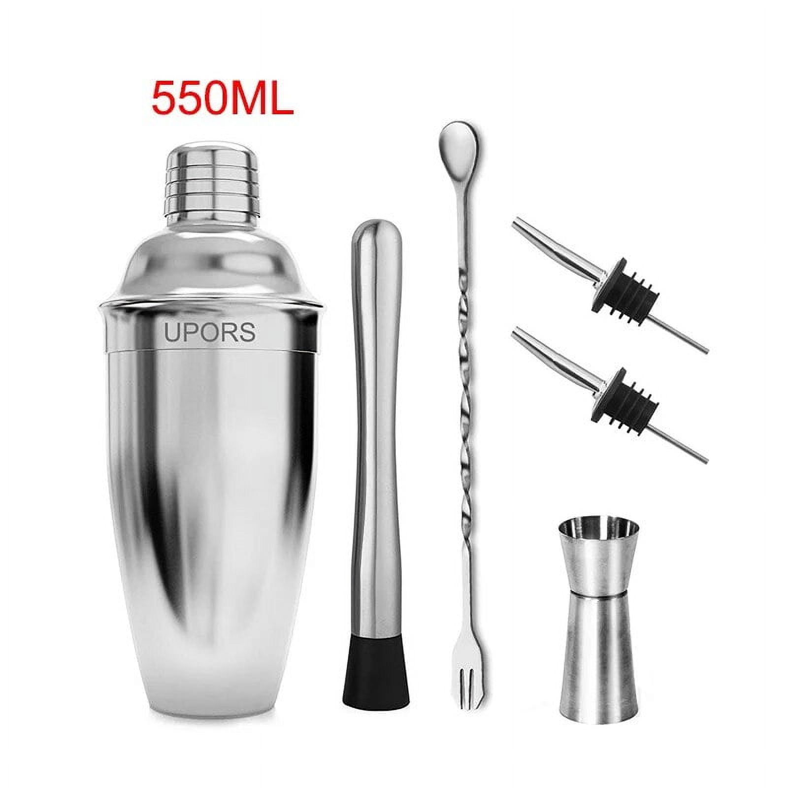 6 In 1 Stainless Steel Cocktail Shaker Mixer Wine Martini Boston Shaker ...
