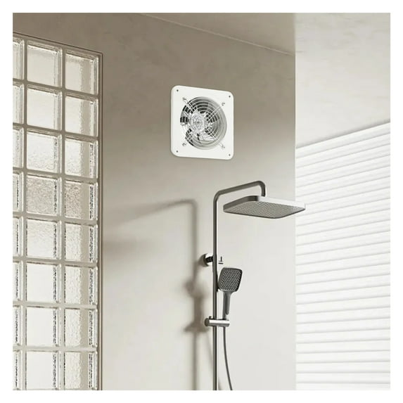 6 In Iron Exhaust Fan, White Wall Mount Ventilation Fan - High Speed ...
