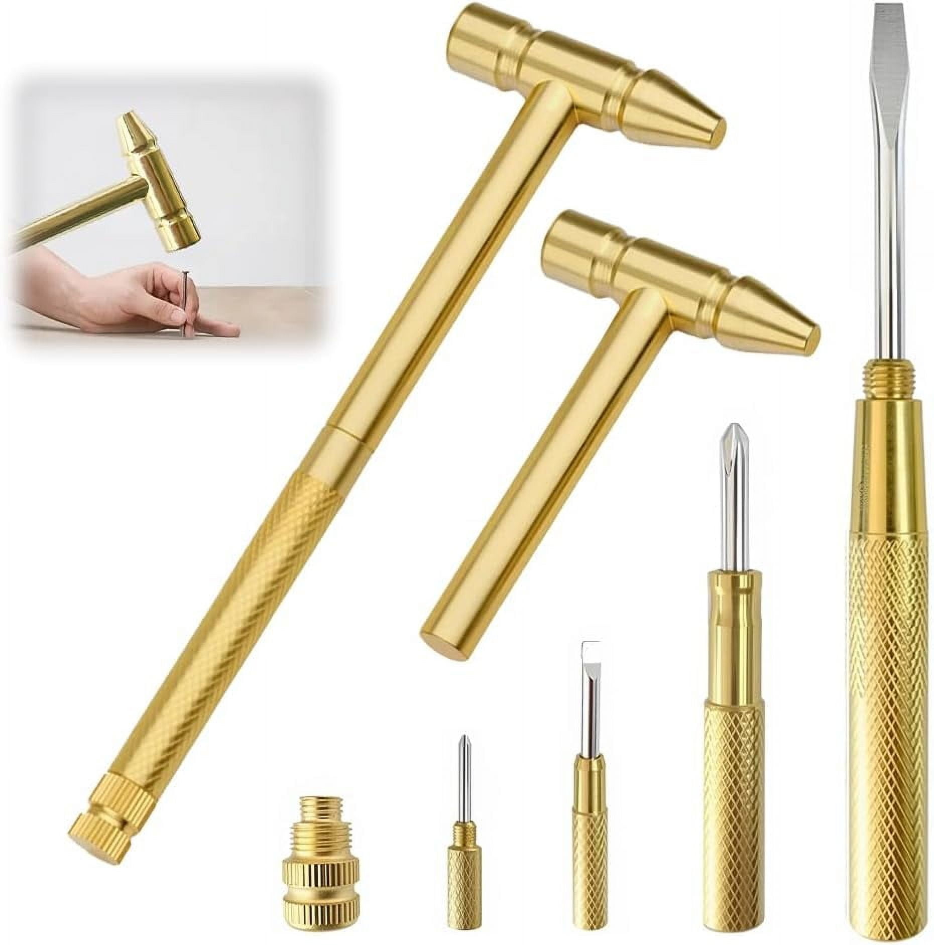 6 In1 Micro Mini Multifunction Copper Hammer, 2025 New Mini Hammer with ...