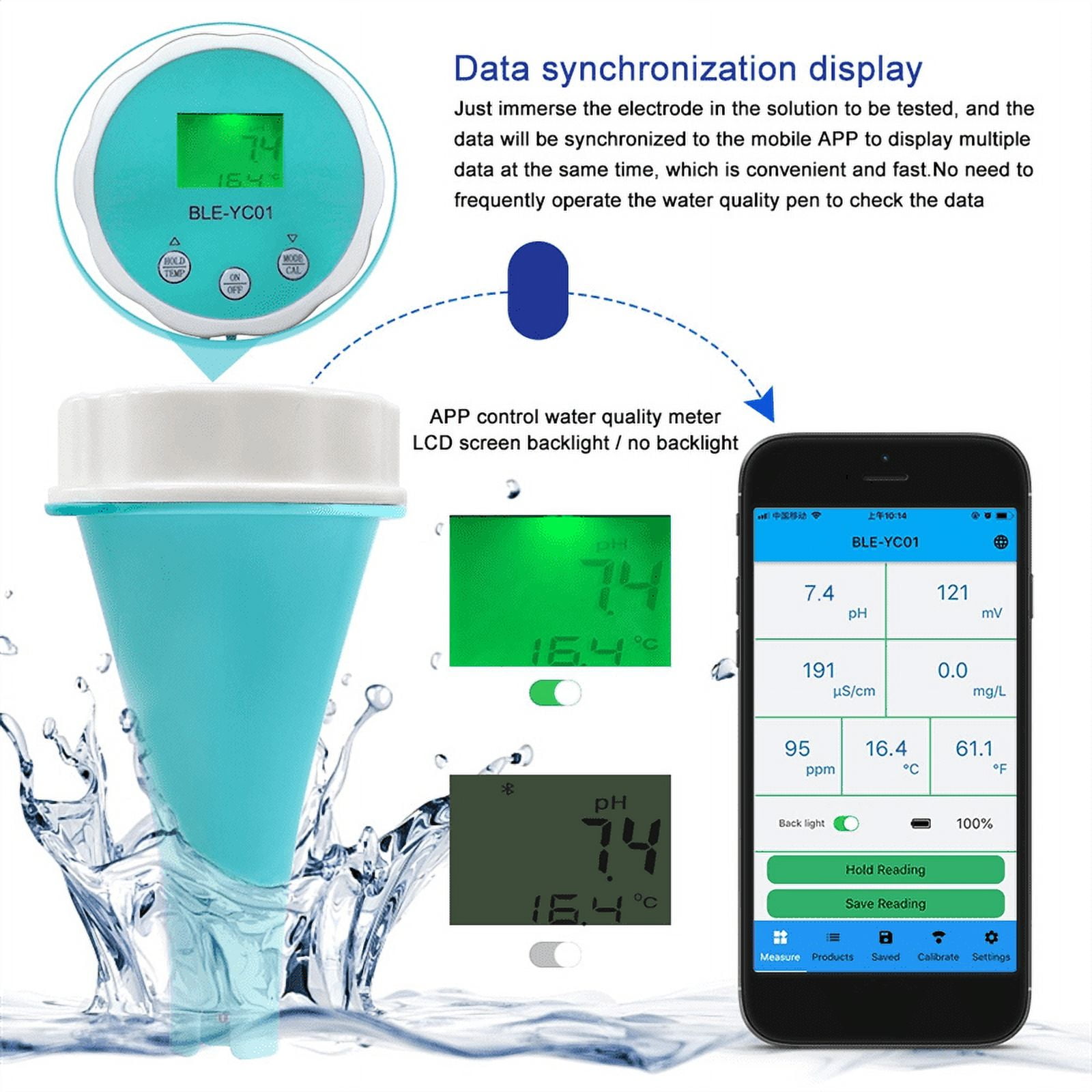 6 In1 Water Quality Detector Smart Online Bluetooth Chlorine Meter PH ...