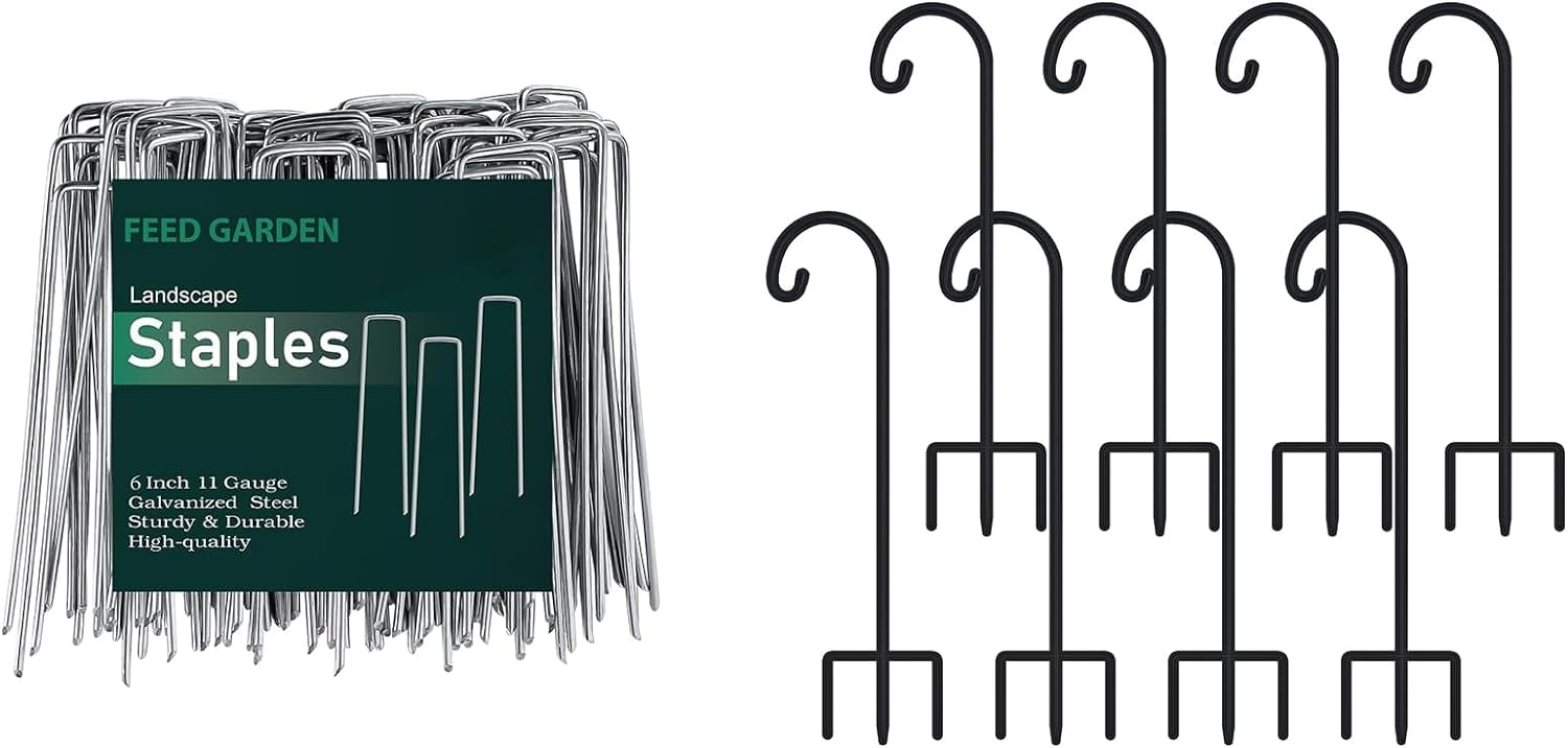 6 Inch 100 Pack Galvanized Landscape Staples Plant Cover Stakes 11 ...