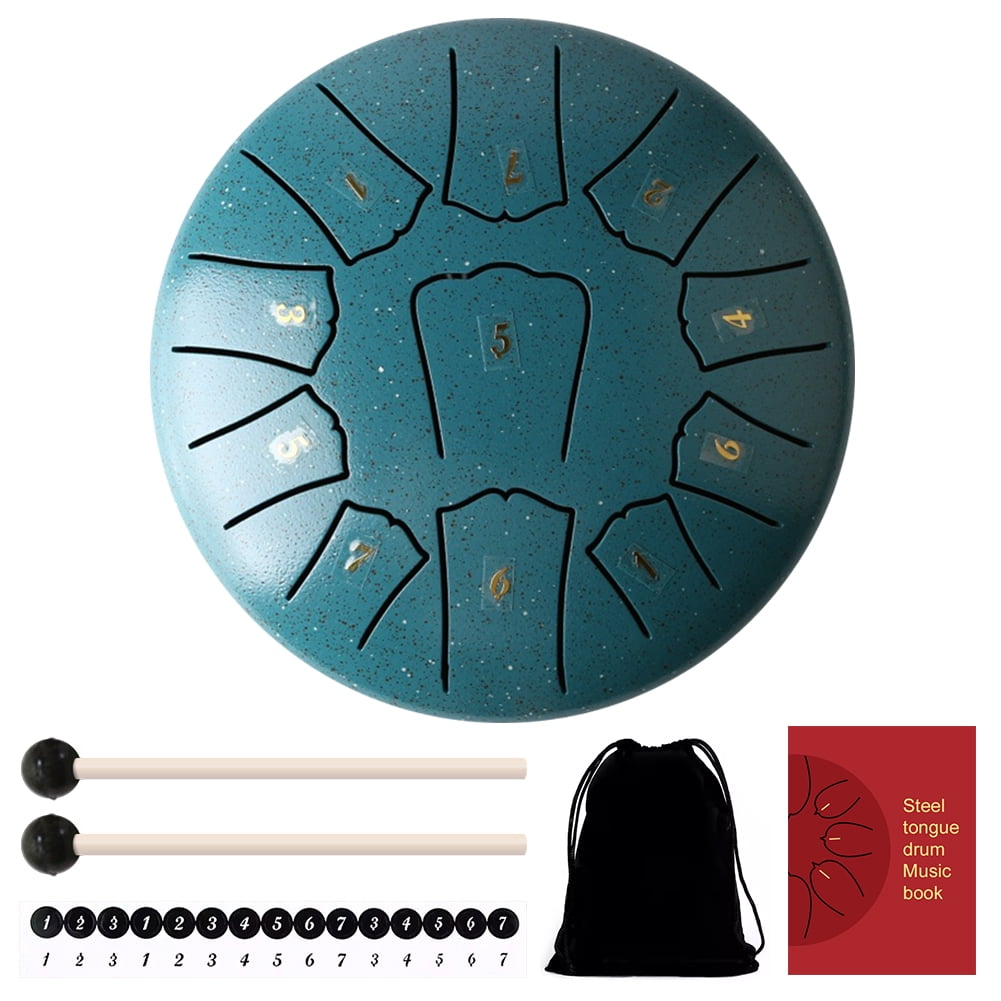 6 Inch 11 Notes Steel Tongue Drum Handpan Drum Percussion Instruments ...