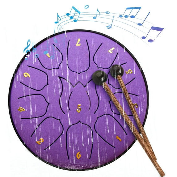 6-Inch 11-Tone Hand Drum, Children Adult Hand Disc Drum, Portable ...