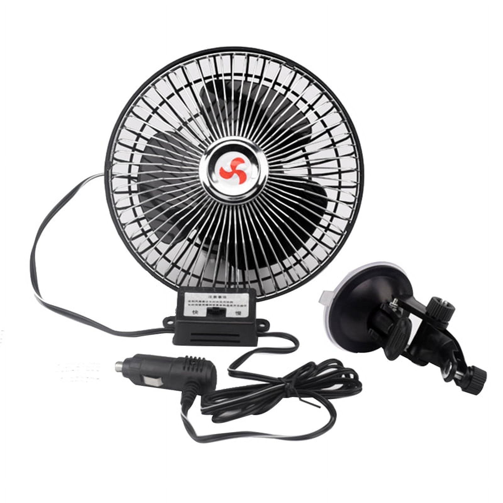6 Inch 12V Car Fan Dashboard Suction Cup Fan Rocking Head Small ...