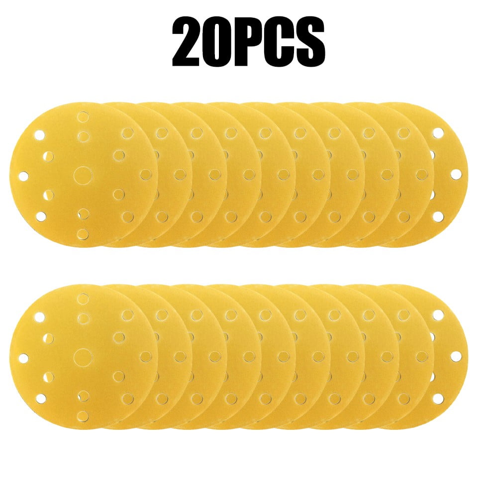 6-Inch 15 Hole 150Mm Yellow Sand Flocking Sheet Car Putty Gray Sanding ...
