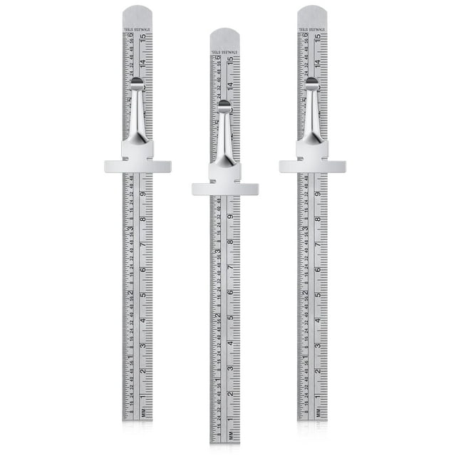 6 Inch 15 cm Pocket Ruler Flexible Precision Stainless Steel Ruler with ...