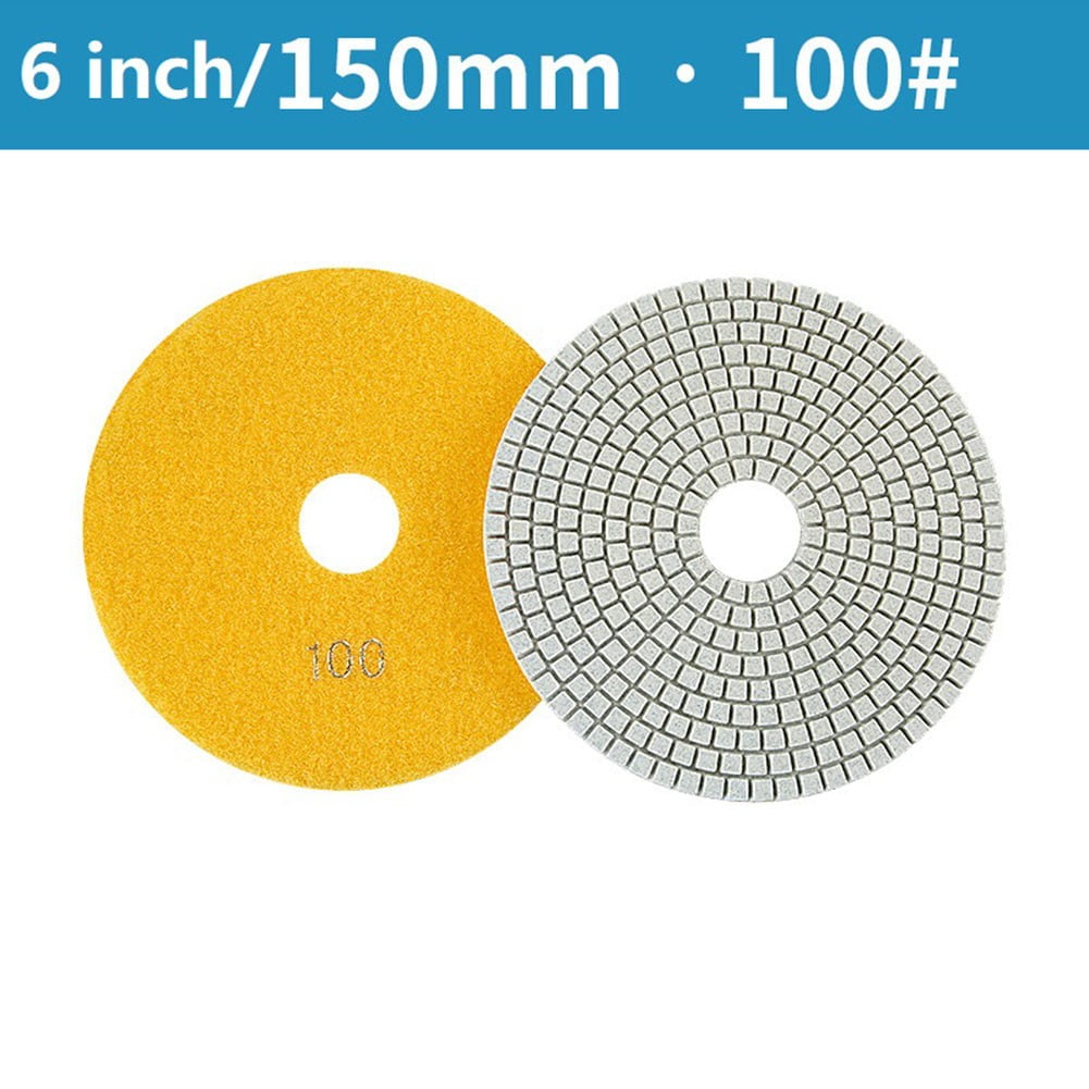 6-Inch 150 Mm Dry/Wet Diamond Polishing Pad Flexible Granite Grinding ...