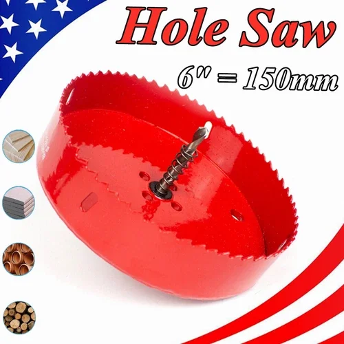 6 Inch 150 Mm Hole Saw Blade Corn Hole Drilling Cutter Cornhole Boards ...