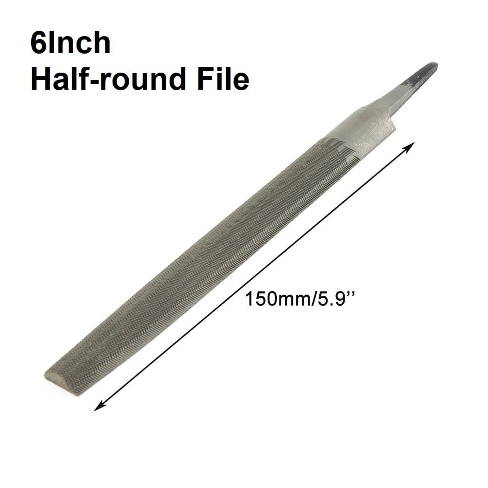 6 Inch 150Mm Steel Files Without Handle Round Half-Round Triangular ...