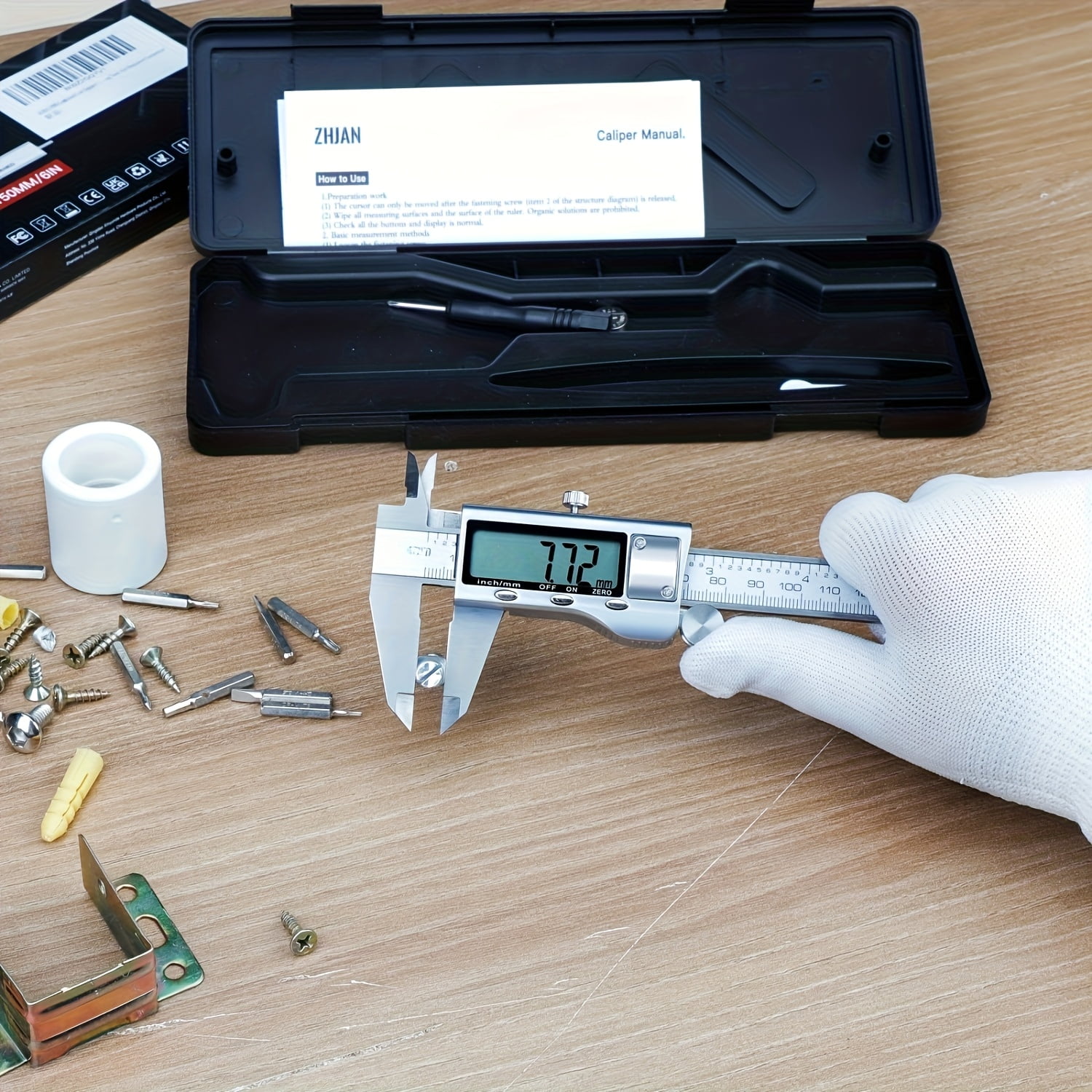 6-Inch(150mm) Stainless Steel Digital Caliper - Electronic Micrometer ...