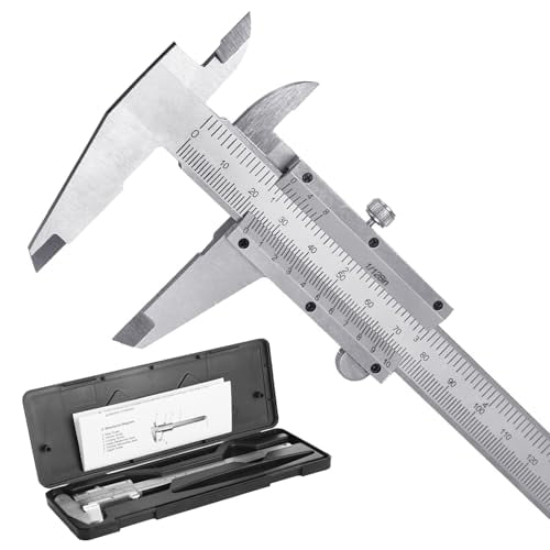 6-Inch/150mm Vernier Caliper Measuring Tool, Fractional Calipers, High ...