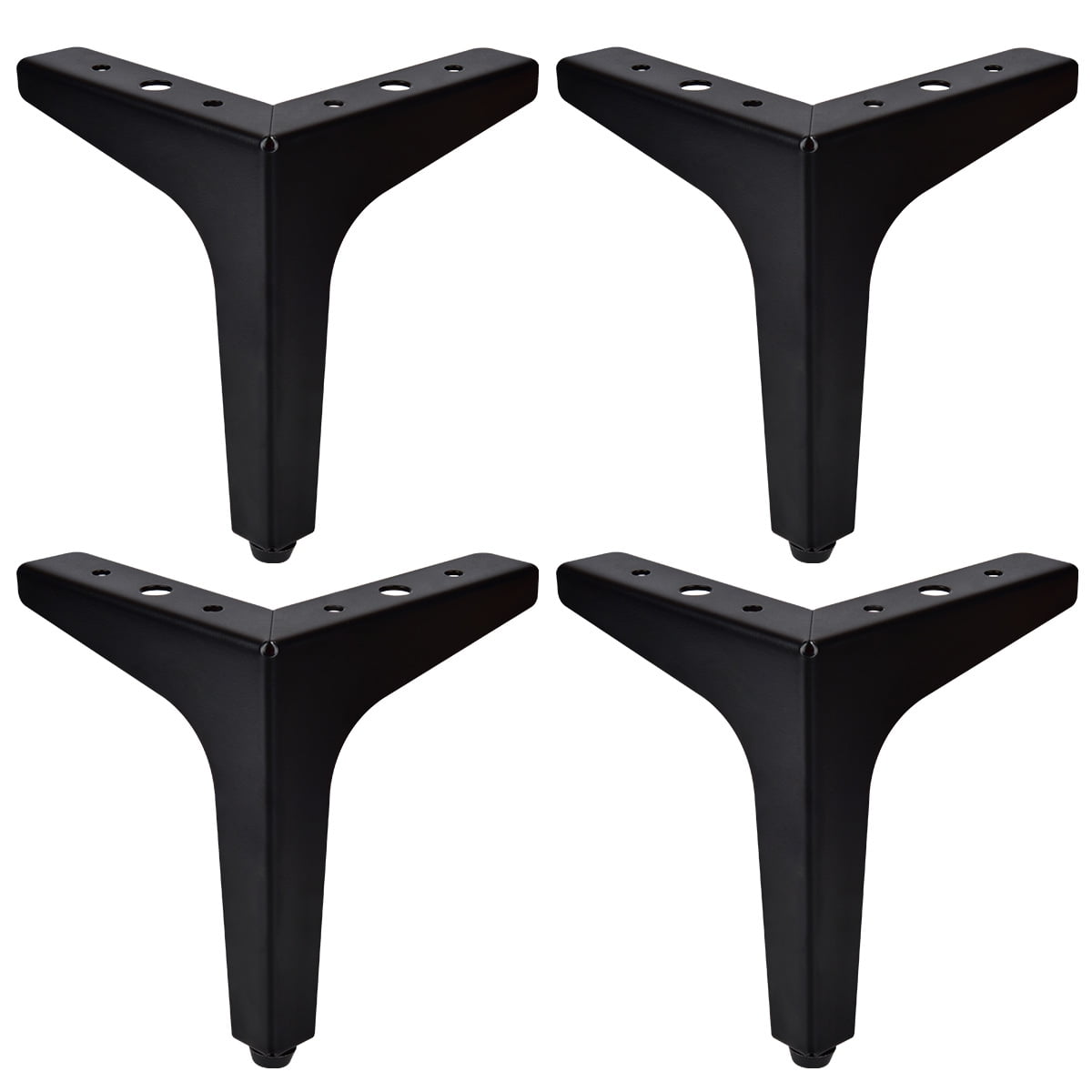 6 Inch / 15cm Metal Furniture Legs, Btowin VCF 4Pcs Black Triangle ...