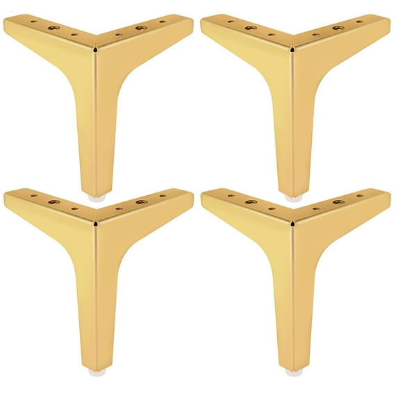 6 Inch / 15cm Metal Furniture Legs, Btowin VCF 4Pcs Gold Triangle ...